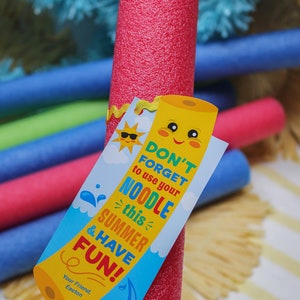Pool Noodle End of Year Gift for Class, Pool Noodle Printable Tag, End ...