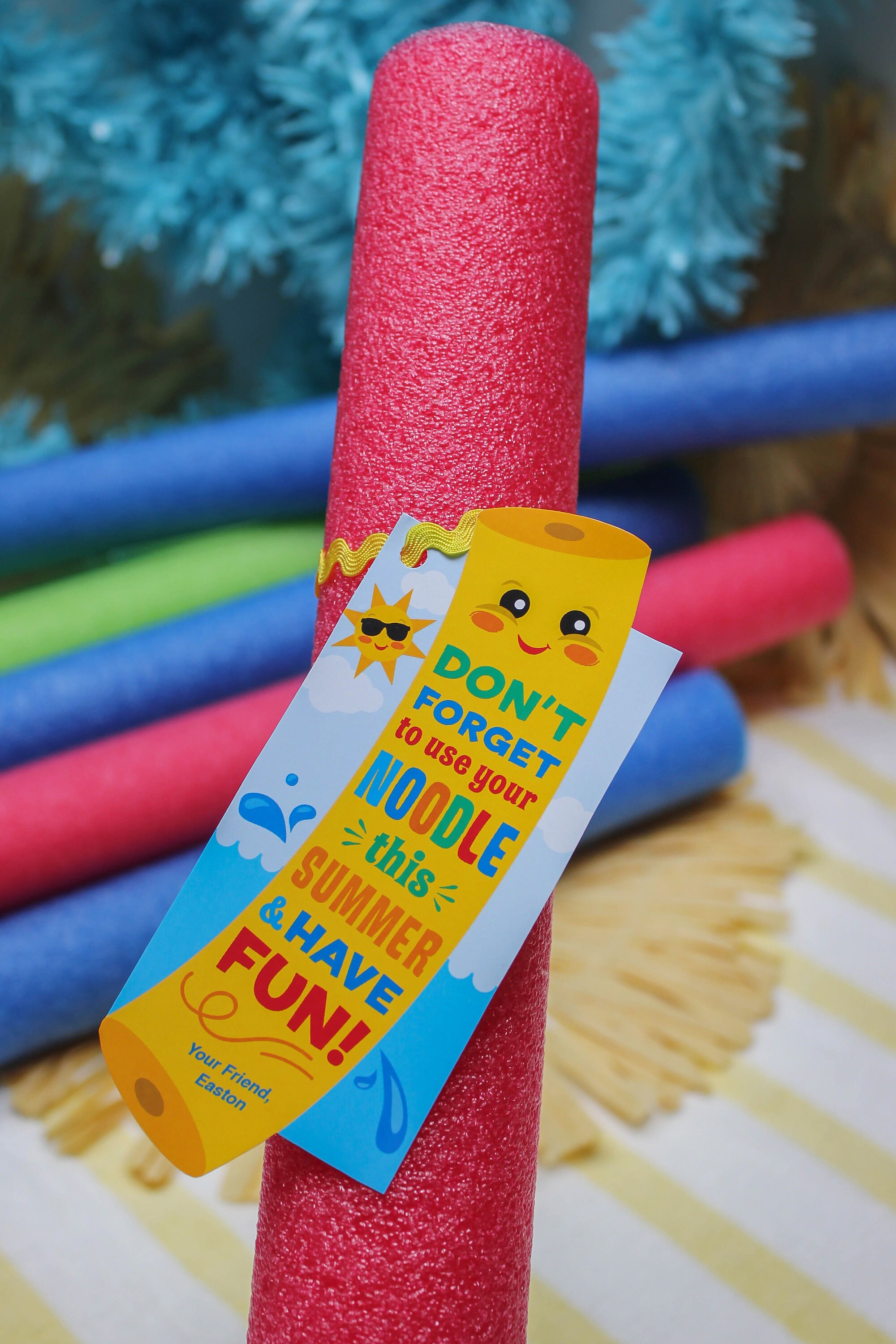 Pool Noodle End of Year Gift for Class Pool Noodle Printable - Etsy