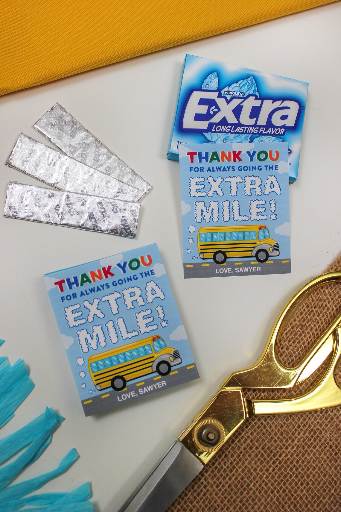 Thanks for Going the EXTRA Mile Gift Tag Printable Bus - Etsy