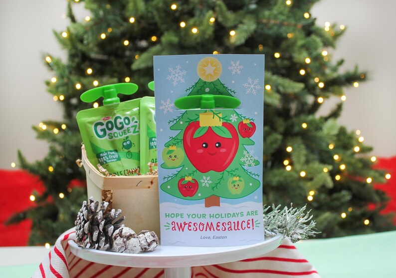Applesauce Christmas Treat, Kids Christmas Printable, Awesomesauce ...