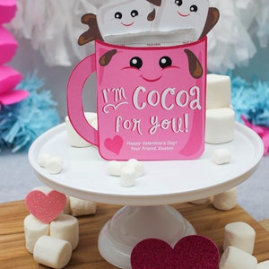 Hot Cocoa Kids Valentine Printable, Hot Chocolate Valentine Gift ...