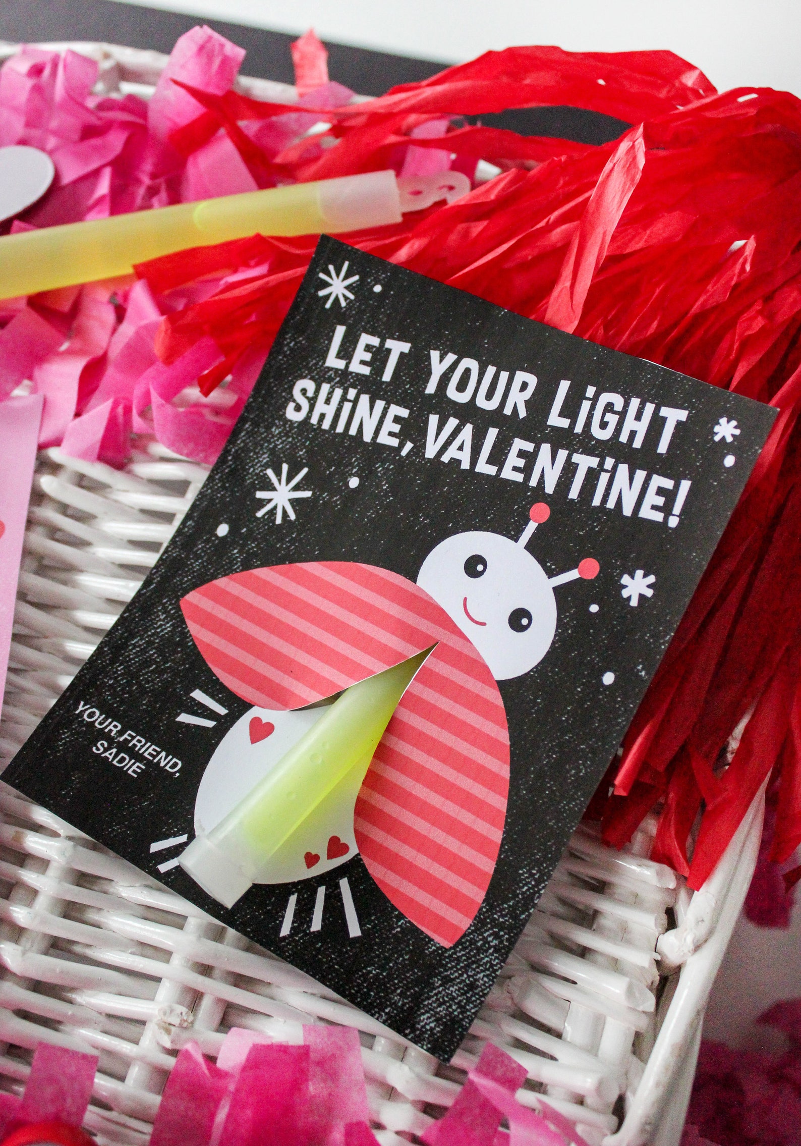 Firefly Glow Stick Valentine Classroom Valentine Kids - Etsy