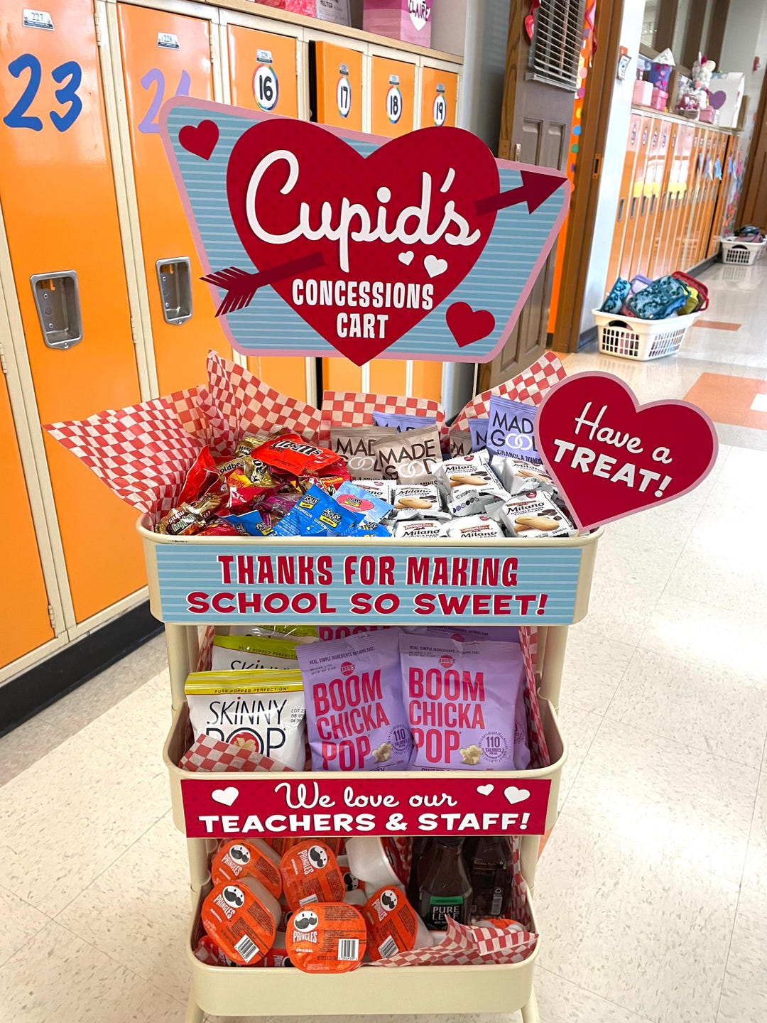 Teacher Appreciation Valentine's Day Snack Cart Printables, PTO, PTA ...