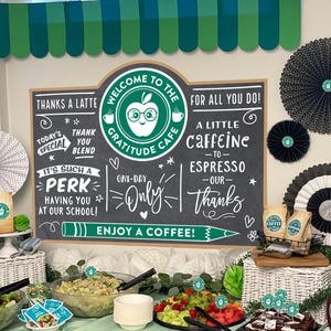 Teacher Appreciation Coffee Shop Printable Pack, Coffee Themed Teacher ...