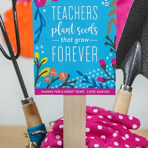 Teachers Plant Seeds That Grow Forever Gift Tag, Teacher Appreciation ...