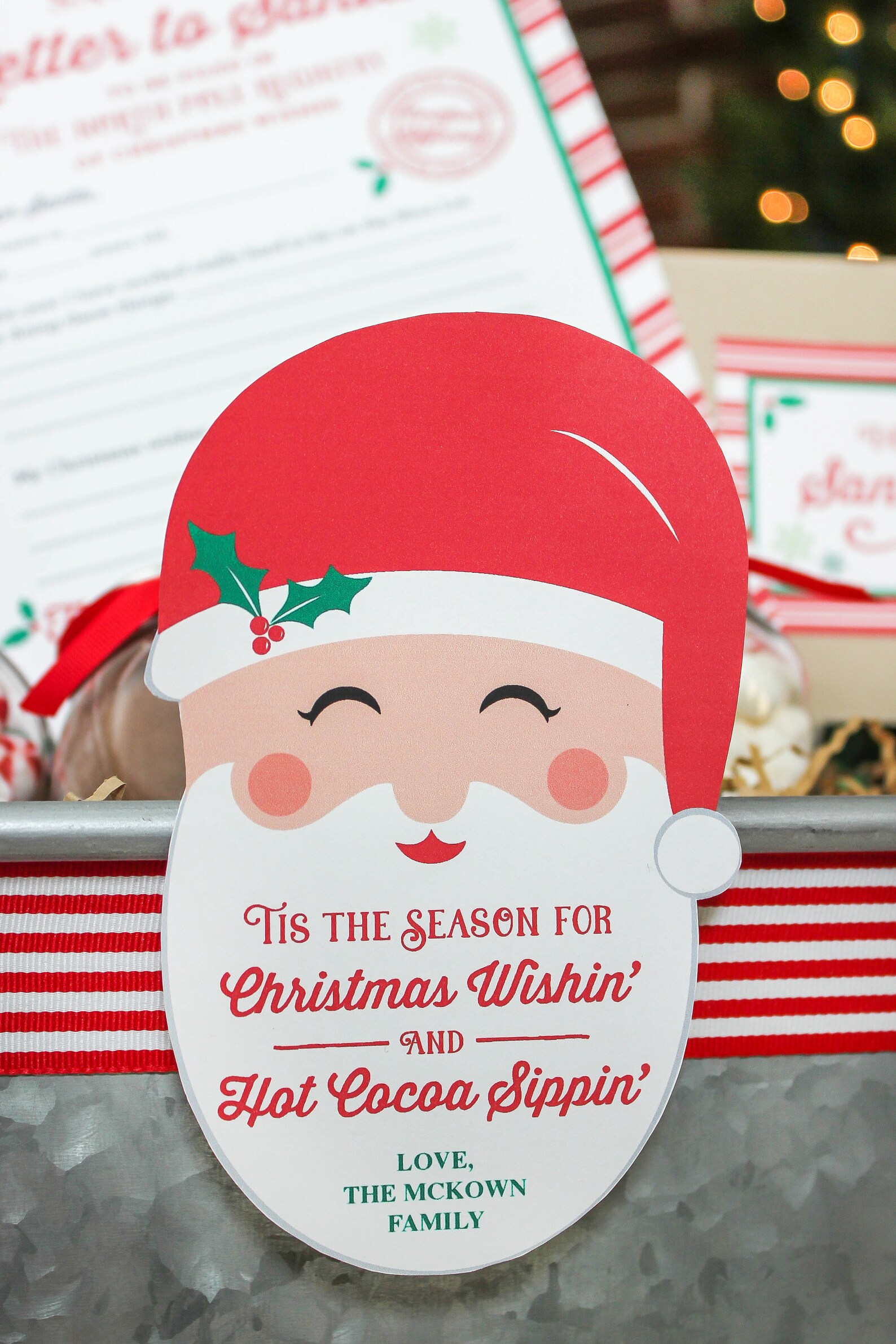 Letter to Santa and Hot Cocoa Gift Idea, Printable Letter to Santa ...