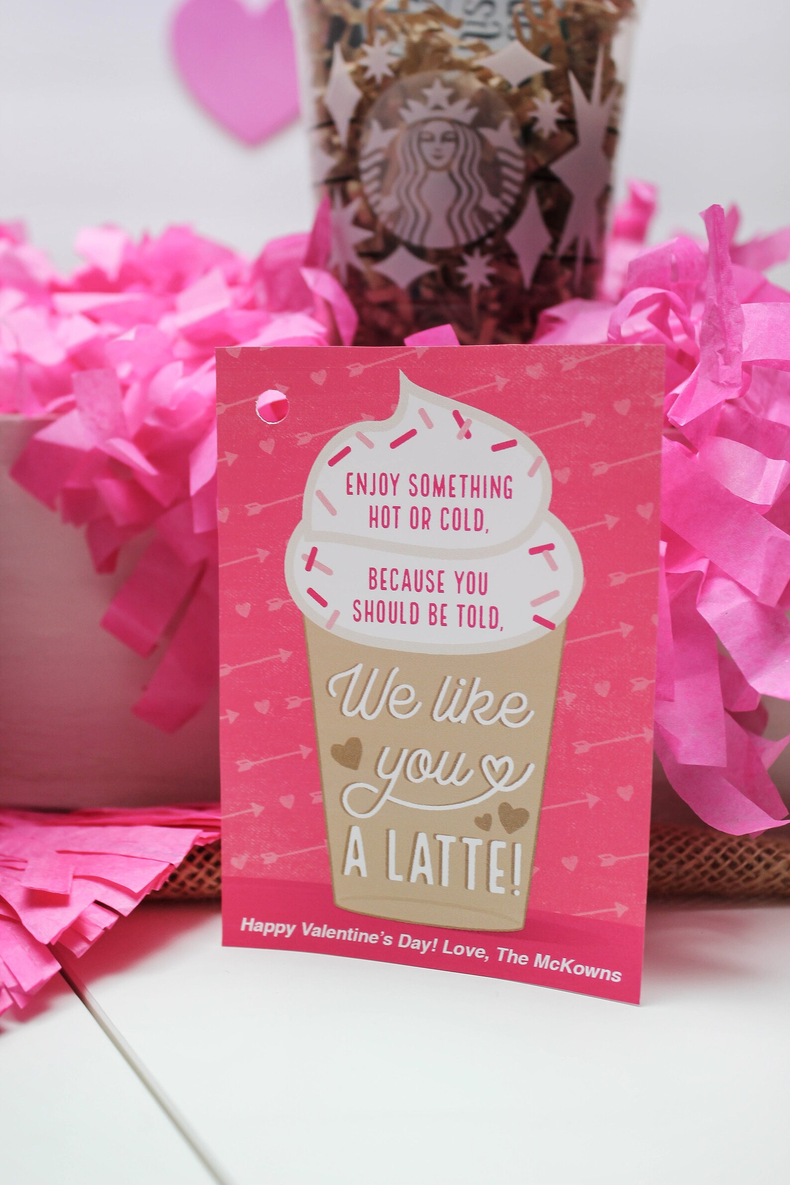Latte Valentine Gift Tag Printables Teacher Gift Co-worker - Etsy