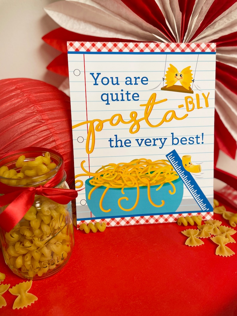 Back to School Party Printables Pasta Party Spaghetti - Etsy
