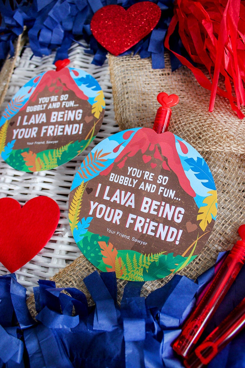 Volcano Bubble Blower Kids Valentine Volcano Valentine Lava - Etsy