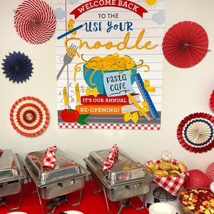 Back to School Party Printables, Pasta Party, Spaghetti Dinner, Use ...