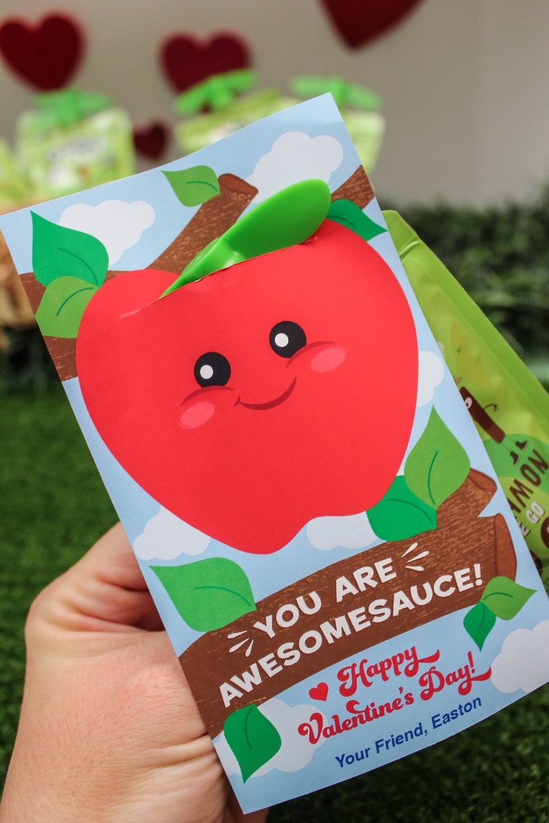 Applesauce Kids Valentine Printables Awesomesauce Classroom - Etsy