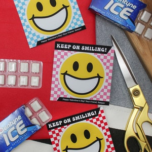 Chewing Gum Smiley Kids Valentine, Keep on Smiling, Smiley, Retro, Kids ...