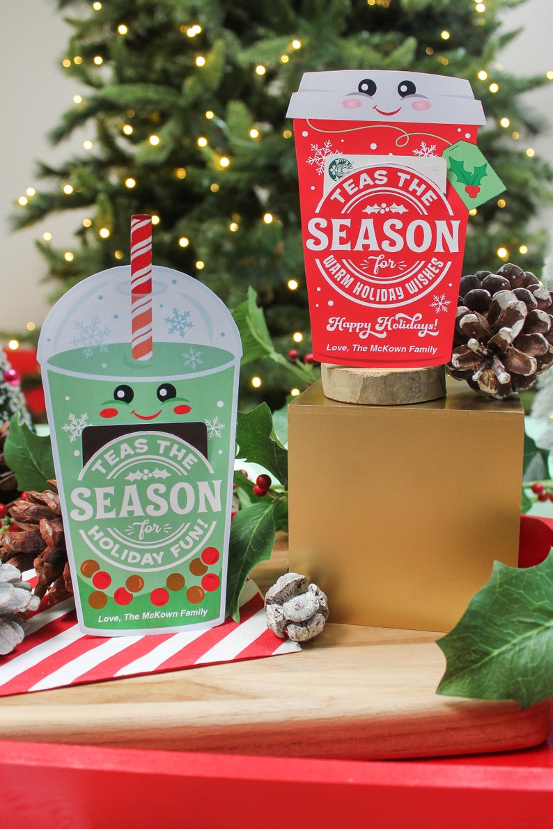 Teas the Season Tea Gift Card Printable Teacher Gift Staff - Etsy
