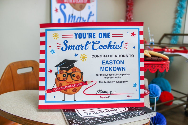 Smart Cookie Graduation Certificate Printable EDITABLE PDF - Etsy