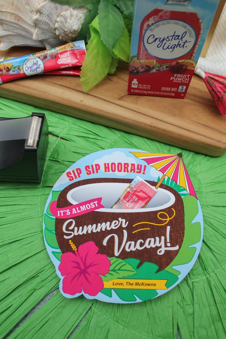 Sip Sip Hooray It's Almost Summer Vacay Printable Drink - Etsy