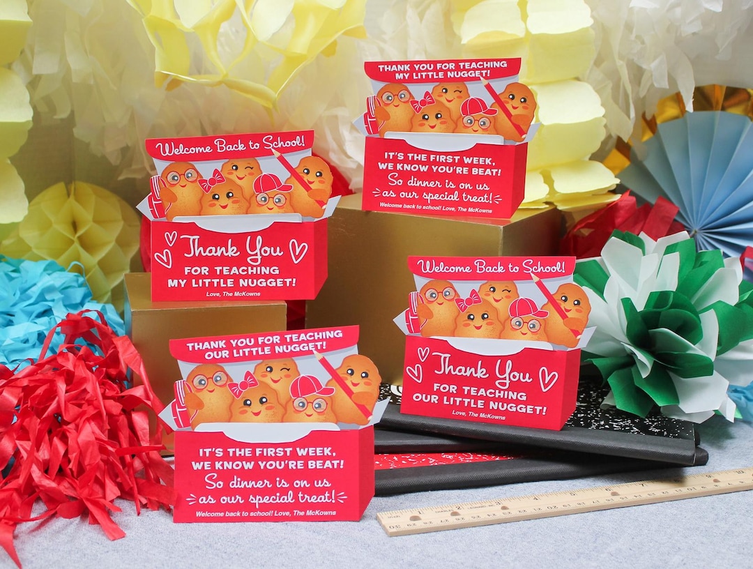 Chicken Nugget Gift Card Holder: Teacher Appreciation (editable PDF ...