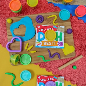 Play Dough Valentine Printable, Non-candy Valentine, Printable ...