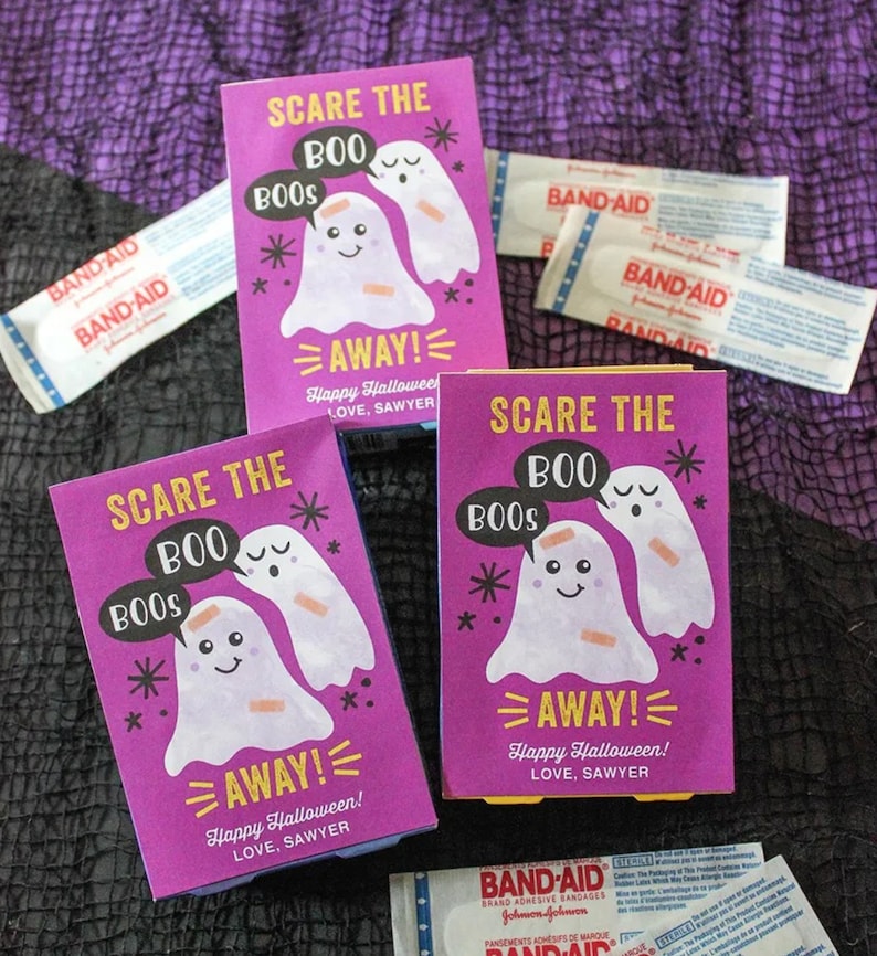 Scare the Boo Boos Away Halloween Printable Label for Box of | Etsy