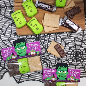 S'mores Halloween Treat Bag Toppers - Frankenstein Treat, Halloween ...