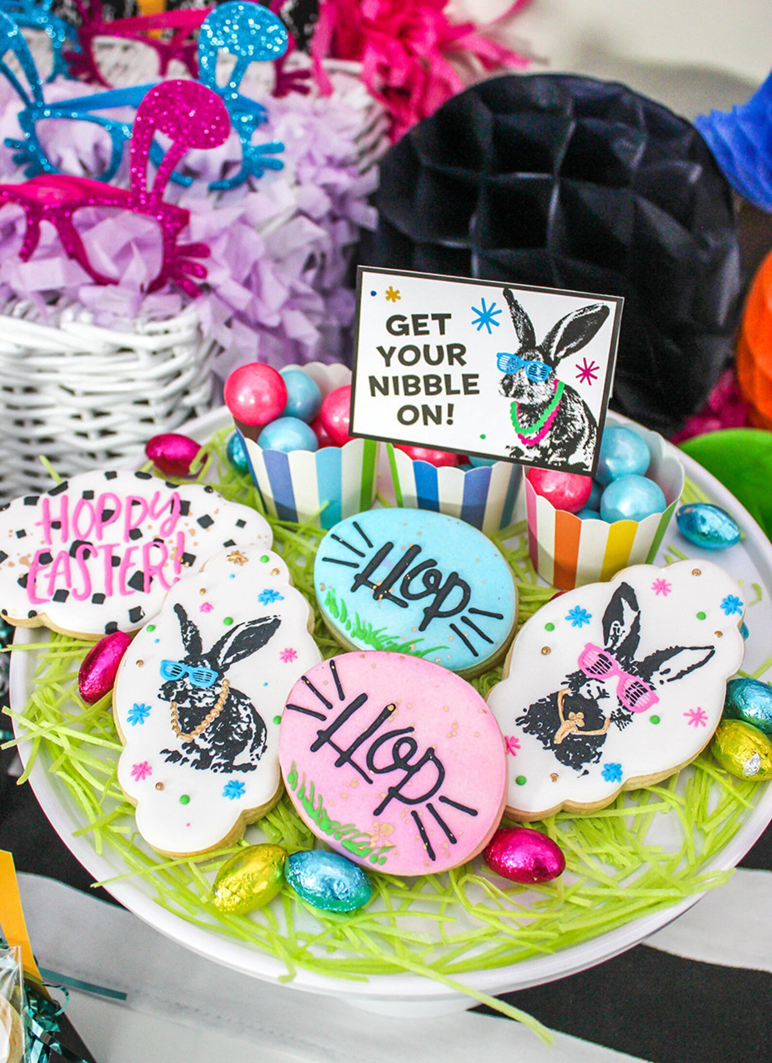 Hip Hop Hooray Easter Party Printables, Hip Hop Bunny, Easter, Boombox ...