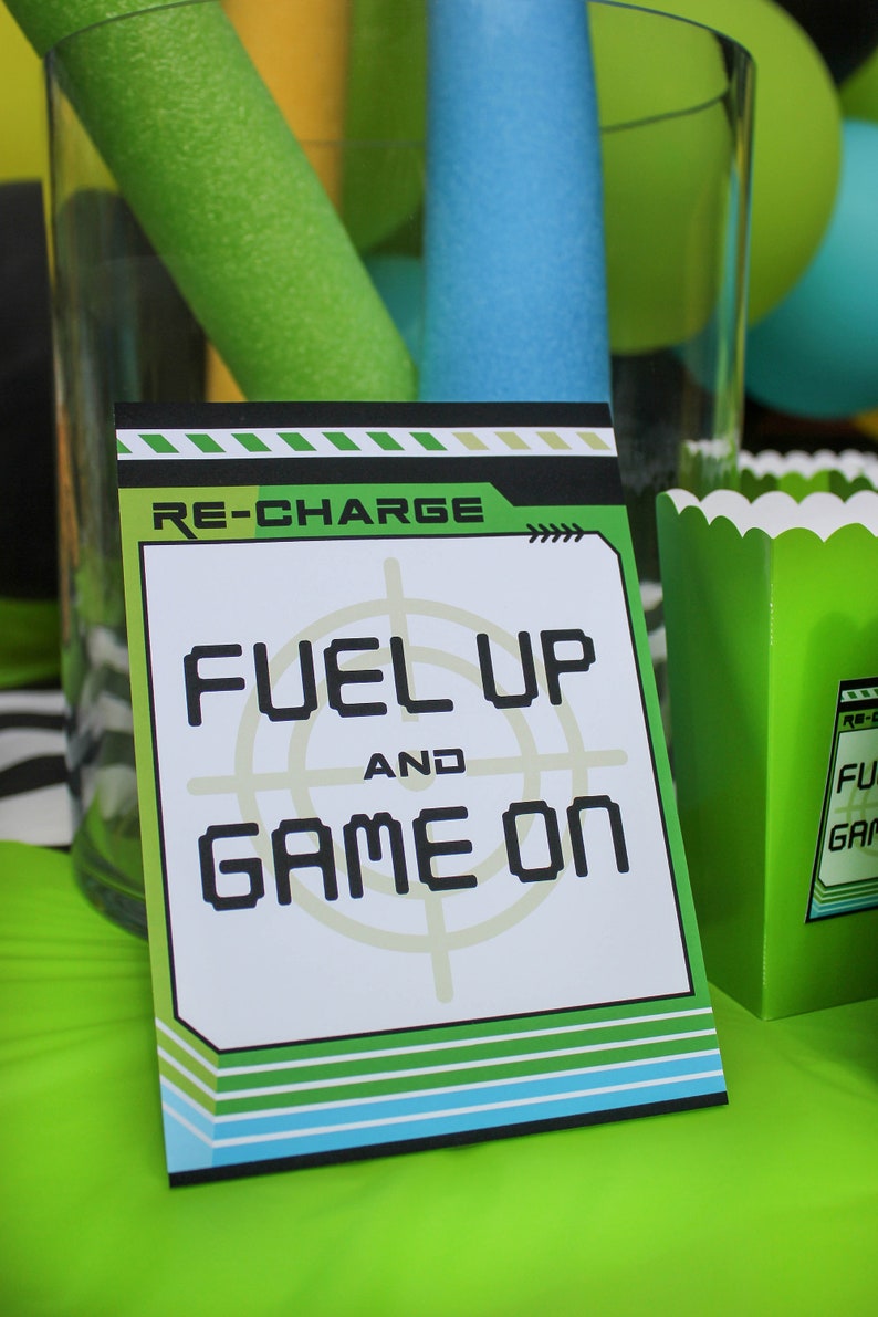 Laser Tag Party Decor Printables, Laser Tag Birthday Party, Kids ...