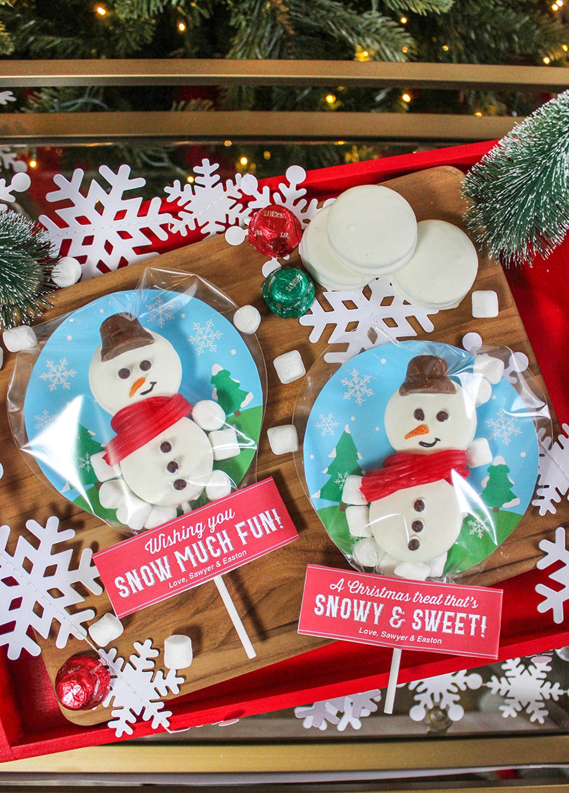 Snow Globe Christmas Printable Gift Idea Christmas Treat Bag - Etsy