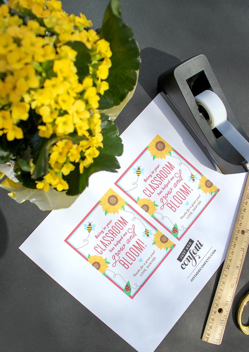 Bloom in Your Classroom Teacher Gift Tag Printable Teacher - Etsy