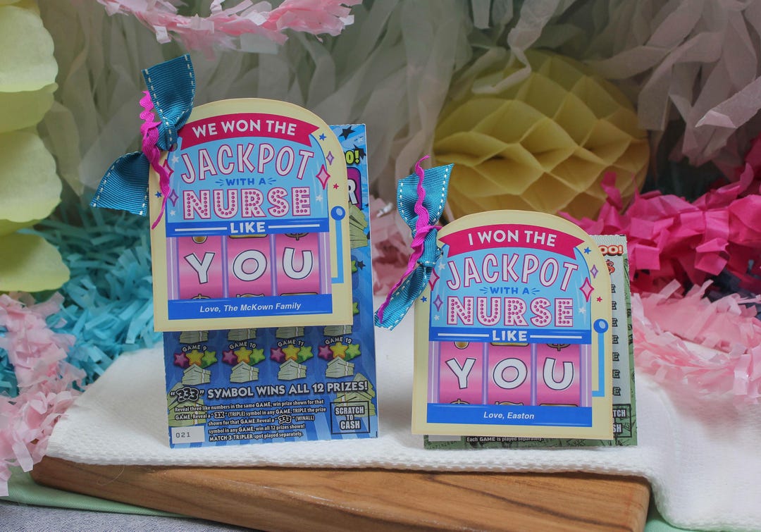 Lottery Ticket Nurse Gift Printable, Scratch off Lottery Ticket Gift ...