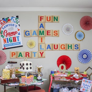 Game Night Party - Printable Poster, Birthday Party Decorations, Family ...