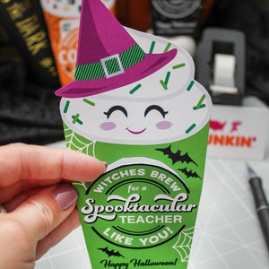 Halloween Coffee Gift Card Printable, Teacher Gift, Staff Gift ...