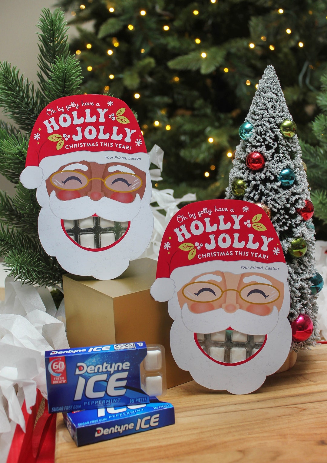 Chewing Gum Santa Printable, Holiday Printable, Classroom Holiday Gift ...