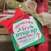 Christmas Wrapping Paper Gift Tag, Wrap up the Year, Holiday Pop by ...