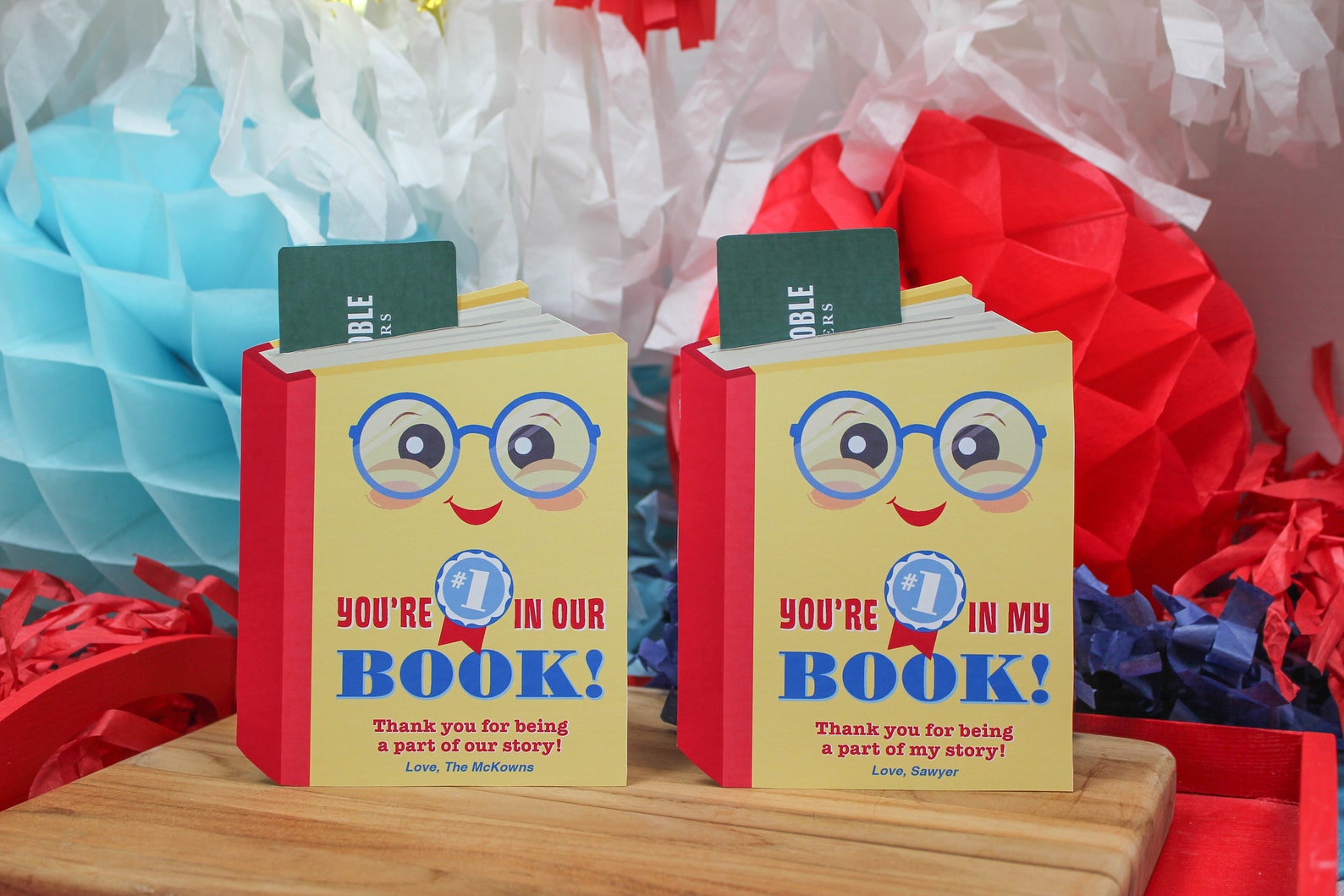 Book Gift Card Holder Printable, Teacher Gift, Teacher Appreciation ...