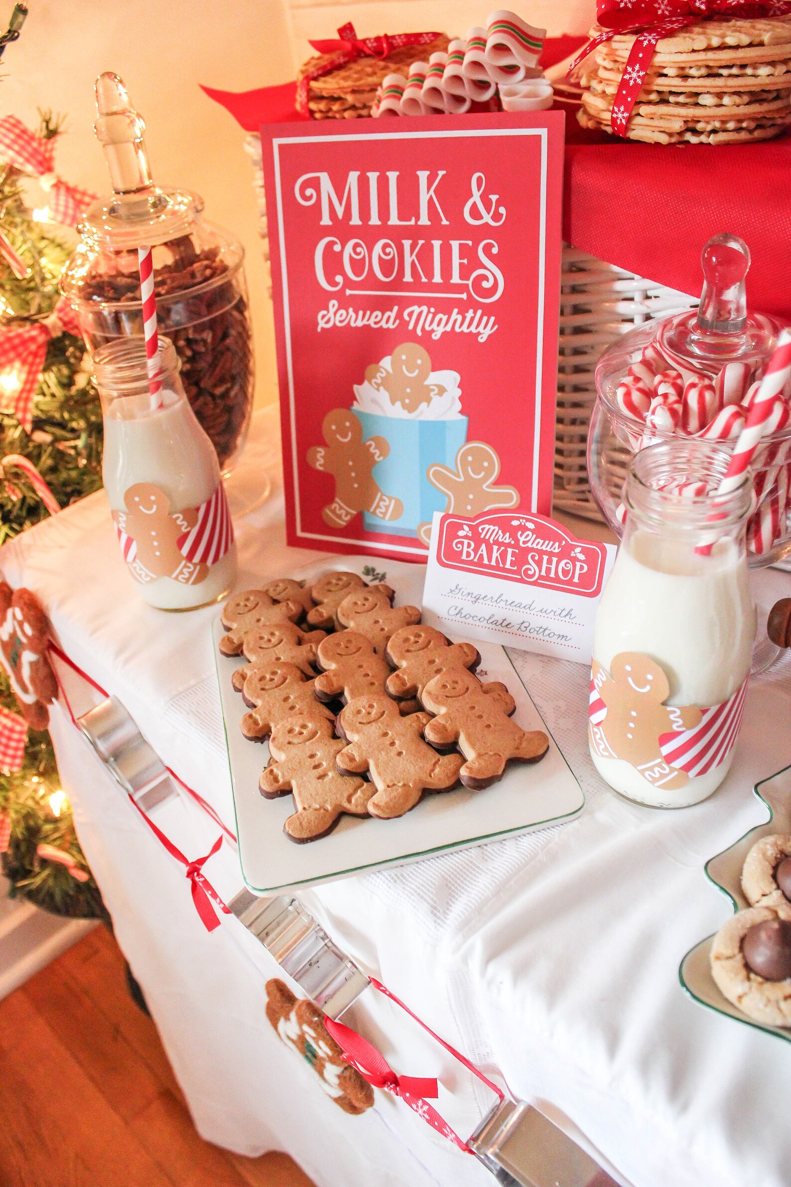 Mrs. Claus' Bake Shop Cookie Exchange Decor Printables, Christmas Party ...