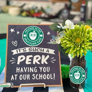 Teacher Appreciation Coffee Shop Printable Pack, Coffee Themed Teacher ...