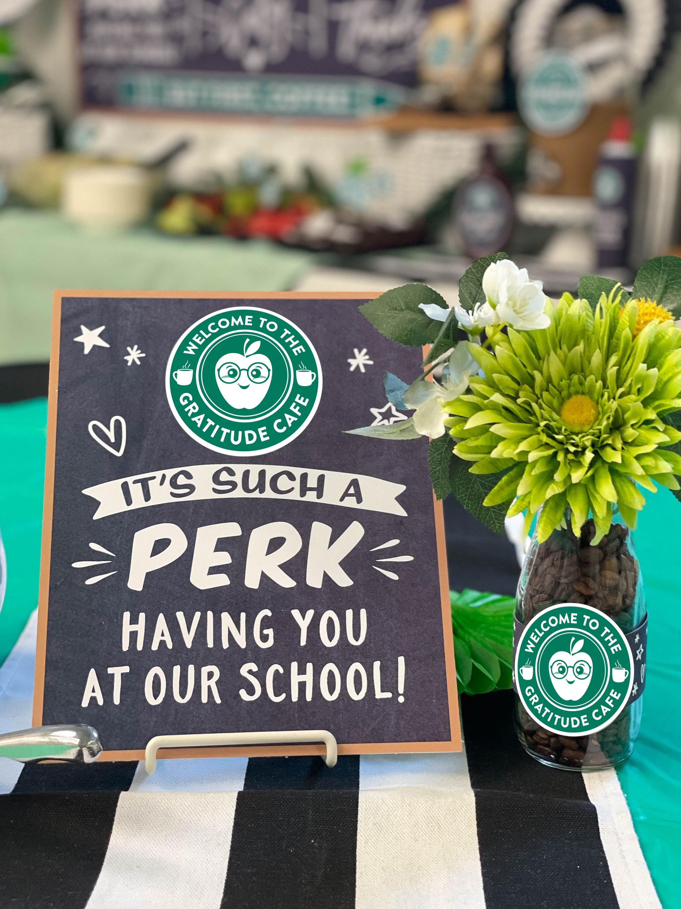 Teacher Appreciation Coffee Shop Printable Pack, Coffee Themed Teacher ...