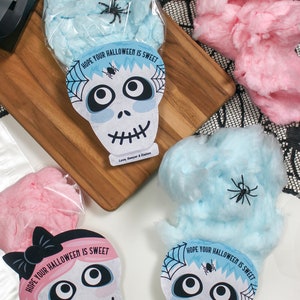 Skeleton Cotton Candy Halloween Treat Printable, Halloween Treat Bag ...