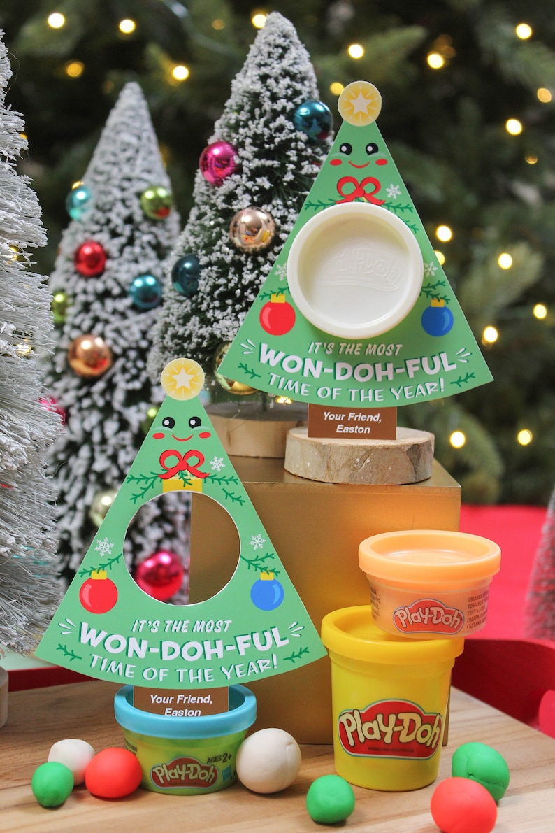 Play Dough Christmas Tree Gift Printable Christmas Gift for - Etsy
