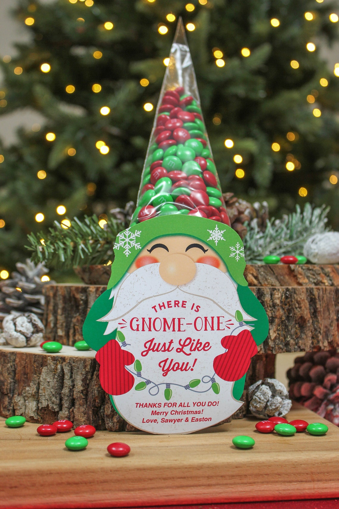 Christmas Gnome Printable, Gnome Treat Bag, Christmas Printable ...