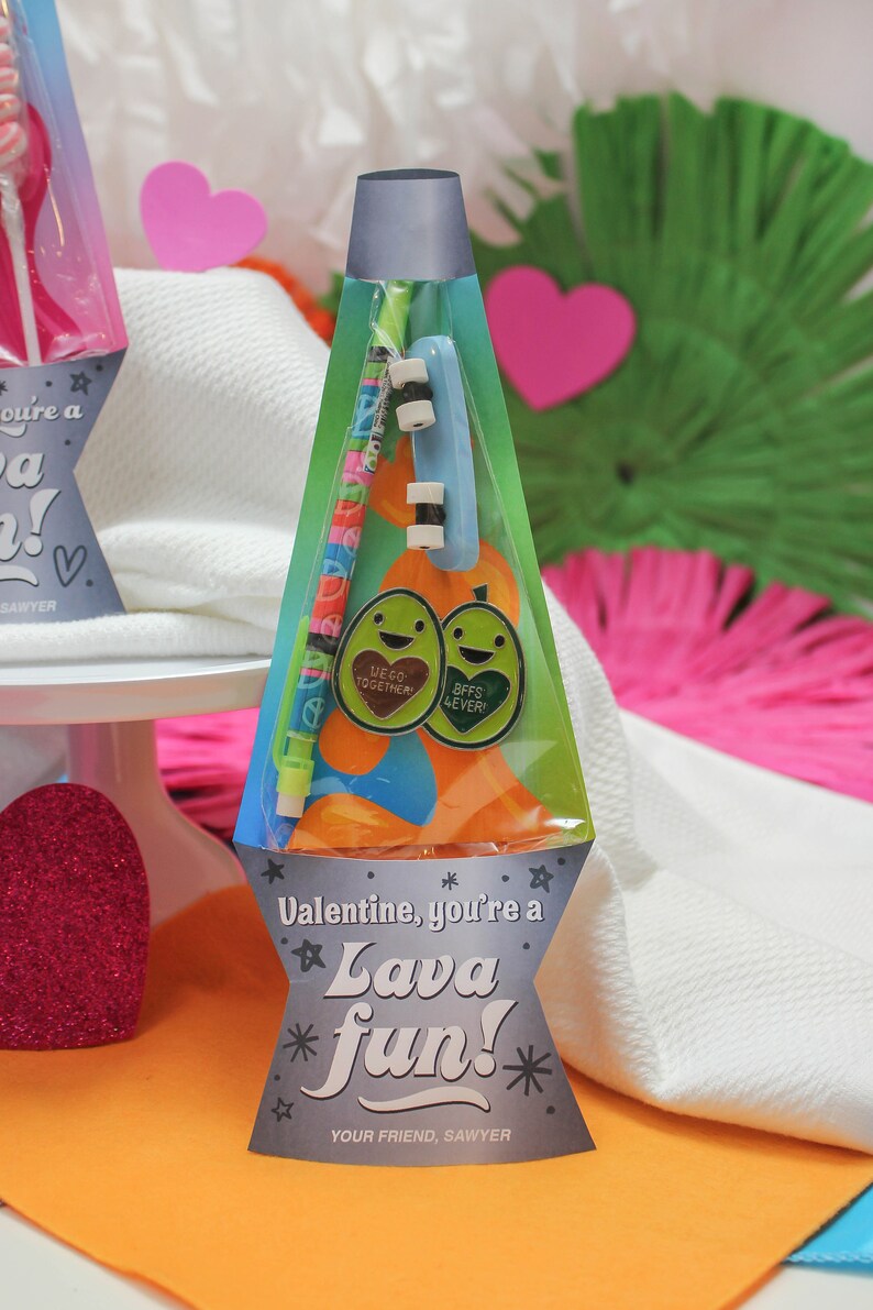 Lava Lamp Valentine Printable Kids Valentine Classroom - Etsy