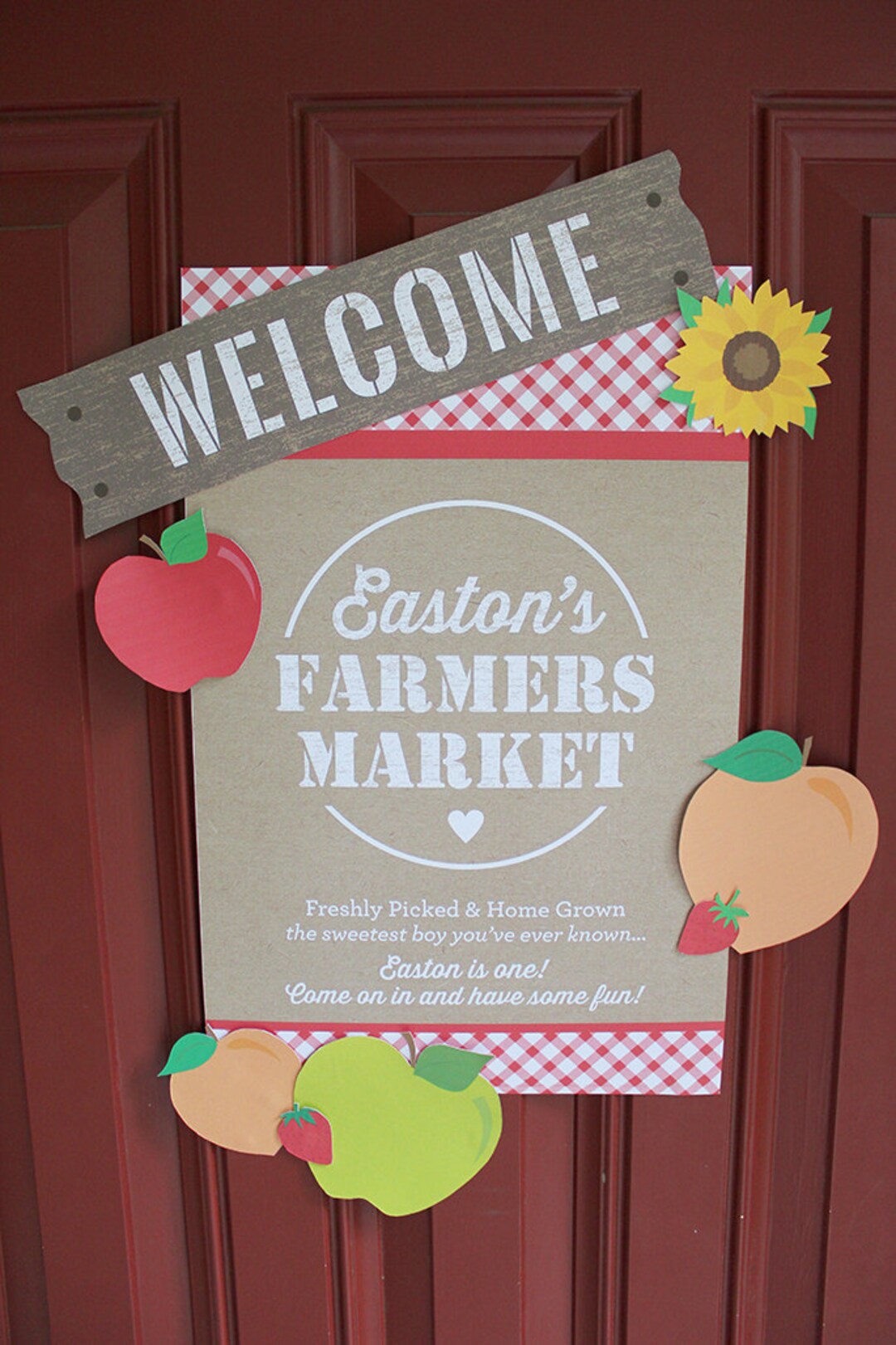 Farmers Market Welcome Sign - Personalized, Digital File, Matching ...