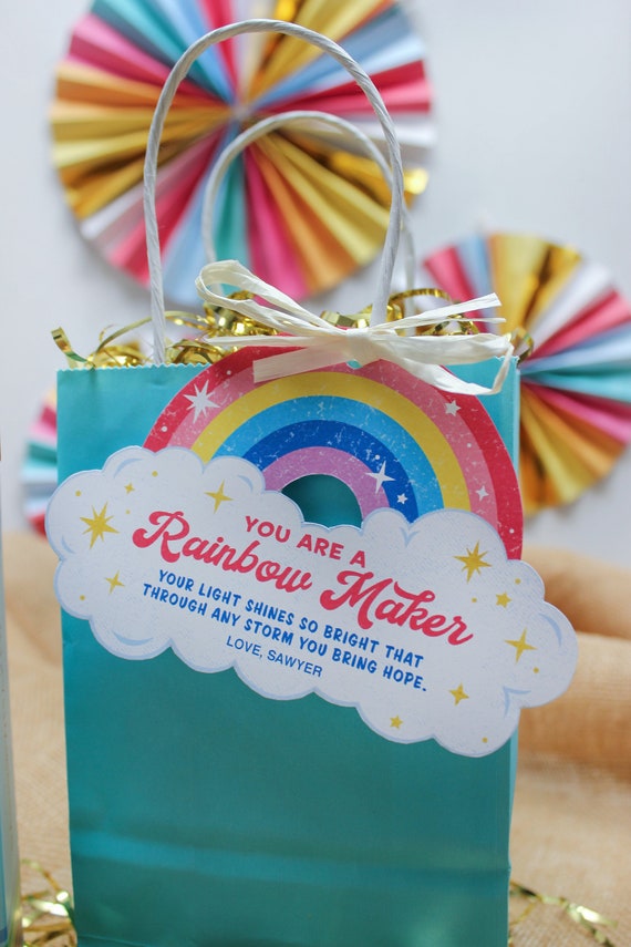 Rainbow Maker teacher appreciation rainbow gift tag, teacher gift ...