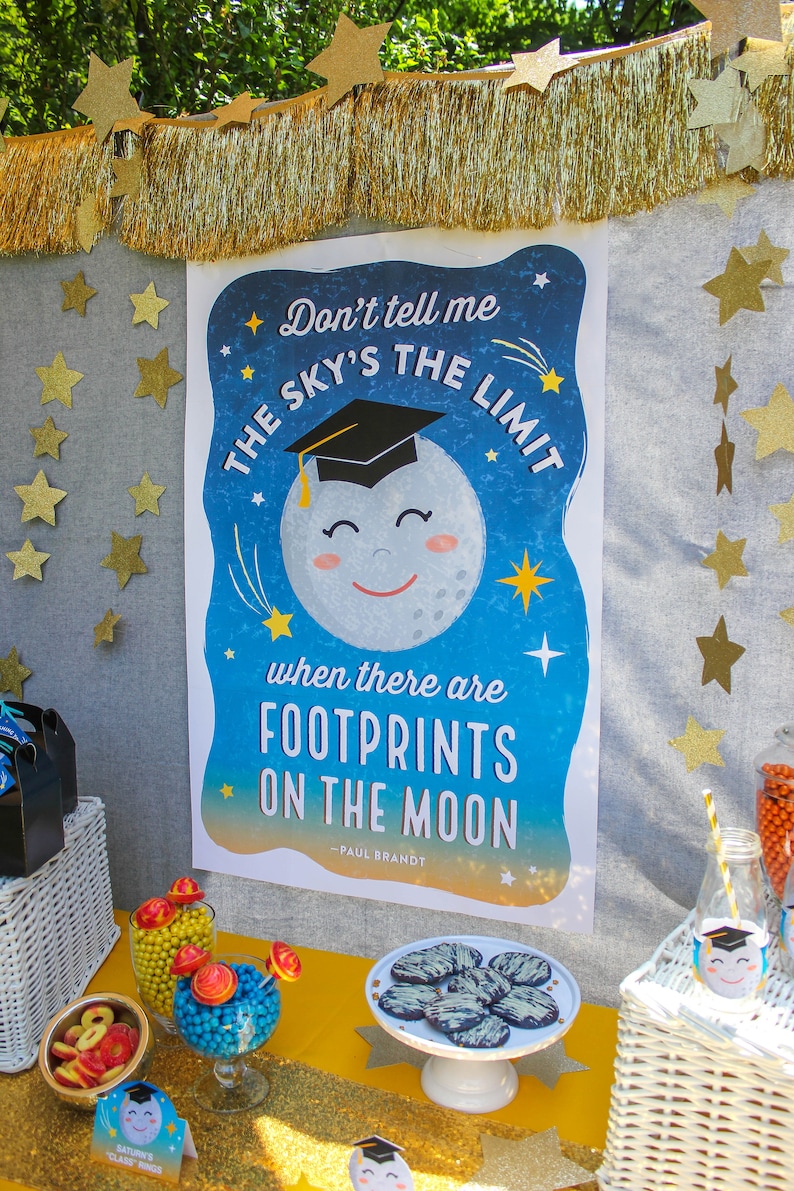 Outer Space Graduation Party Printable Pack - INSTANT DOWNLOAD ...