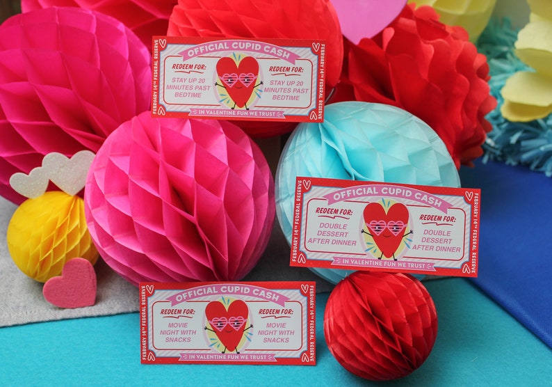 Valentine's Day Play Money Printables, Valentines Day Coupons, Play ...