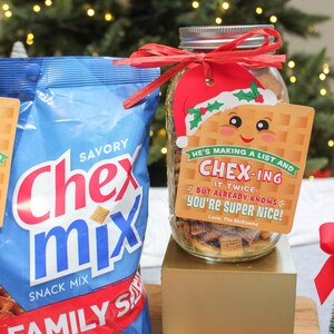 Christmas Snack Mix Printable Gift Tag, Snack Mix Label, Christmas Gift ...