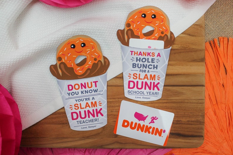 Coffee and Donut Teacher Appreciation Printable, Gift for Staff, Thank ...