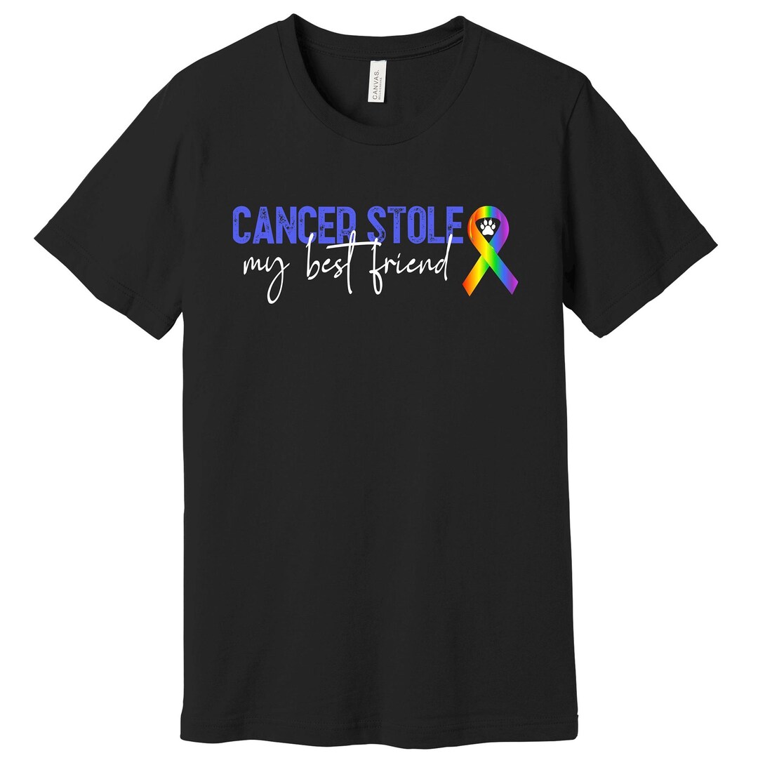 Canine Cancer Rainbow Awareness Ribbon Short Sleeve T-shirt - Etsy