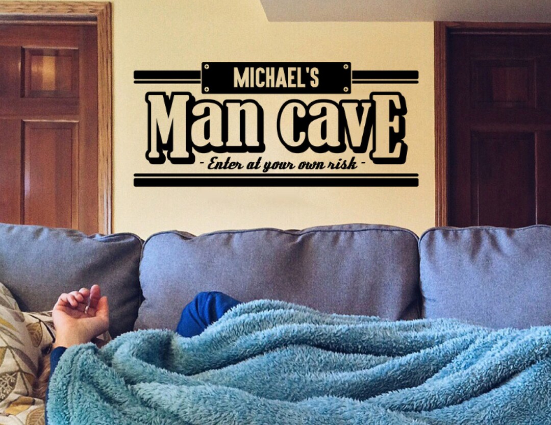 Man Cave Vinyl Wall Decal - Decal - Mancave Decal #qmc1 - Etsy