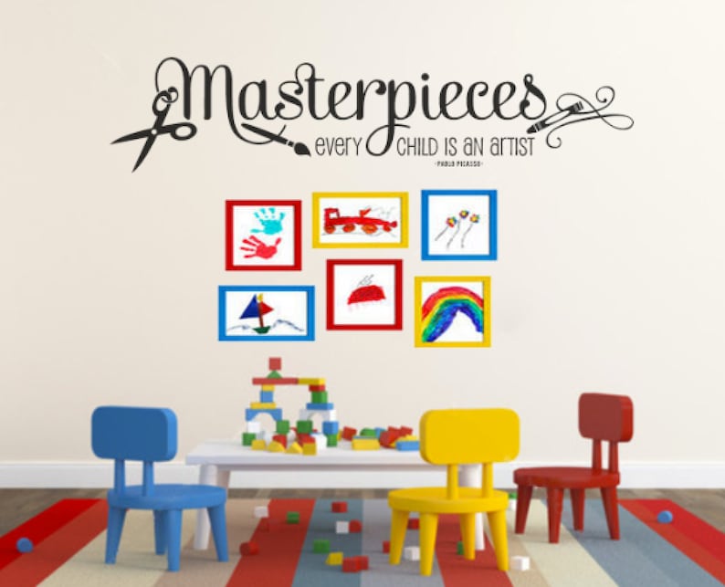 Masterpieces Every Child is an Artist Pablo Picasso Vinyl Wall Decal ...