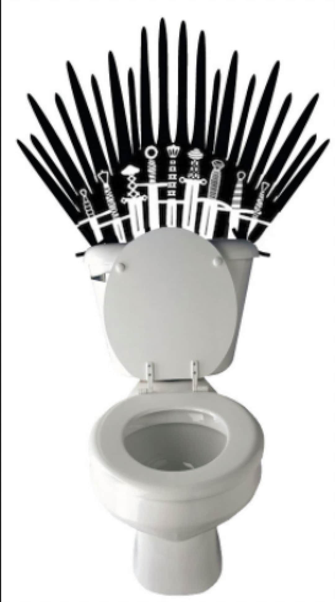 Hilarious Iron Throne Toilet Decal Game of Thrones Inspired Parody ...